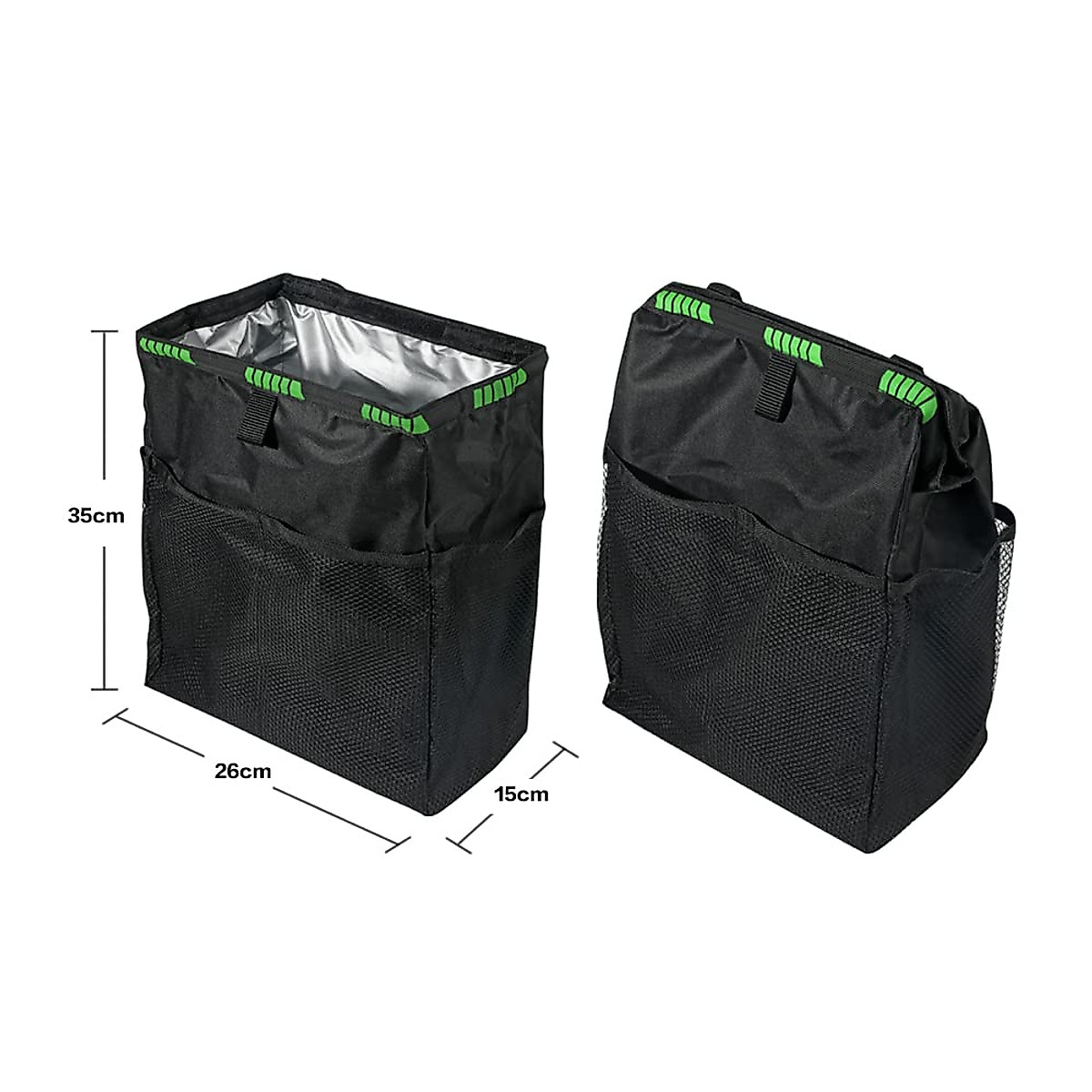 Reswish Car Trash Can,Leak-Proof Waterproof Car Trash Bin, Vehicle Multi-Use Organizer for Outdoor Traveling,Collapsible Auto Garbage Bag Large Capacity Trashcan Storage Bag for Truck, SUV