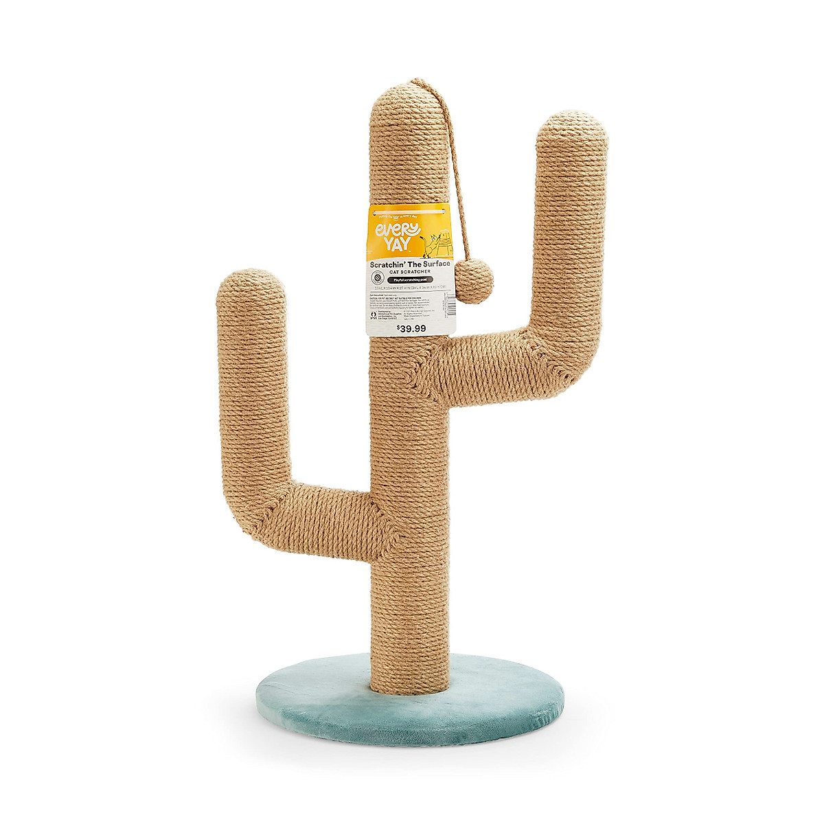 EveryYay Scratchin' The Surface Cactus Cat Scratcher 27" H