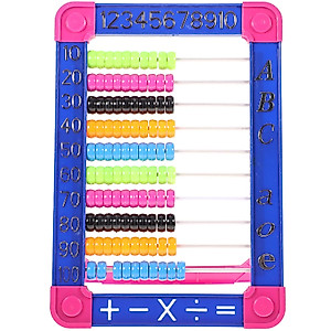ibasenice Abacus Math Toy Math manipulatives Abacus Abacus for Kids Math Counting Number Frame (Random Color)