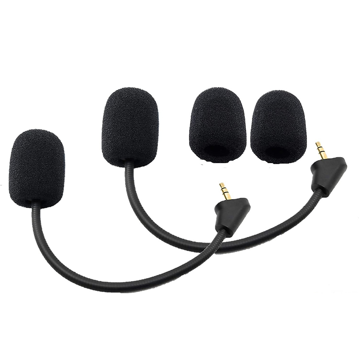 TNE 2 Pack Replacement Game Mic Microphone Boom for 2nd Version Wired Kingston HyperX Cloud 2 II Cloud Core Cloud Pro CloudX PS4 Xbox One Nintendo Switch Computer PC Gaming Headsets