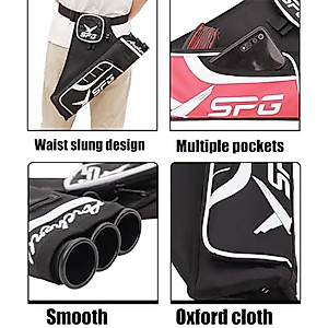 Ltvystore Archery Bag Outdoor Canvas Arrow Quiver Hunting Three Tube Archery Bag Waist Span Archery Accessories Archery Bag (black/three tupe)