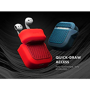 LAUT - Capsule IMPKT for AirPods 2 and 1 Charging Case | Ultra-Tough | Impact Ready | Front LED Visible (Slate)