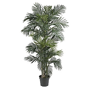 Nearly Natural 5289 6.5ft. Golden Cane Palm Silk Tree,Green