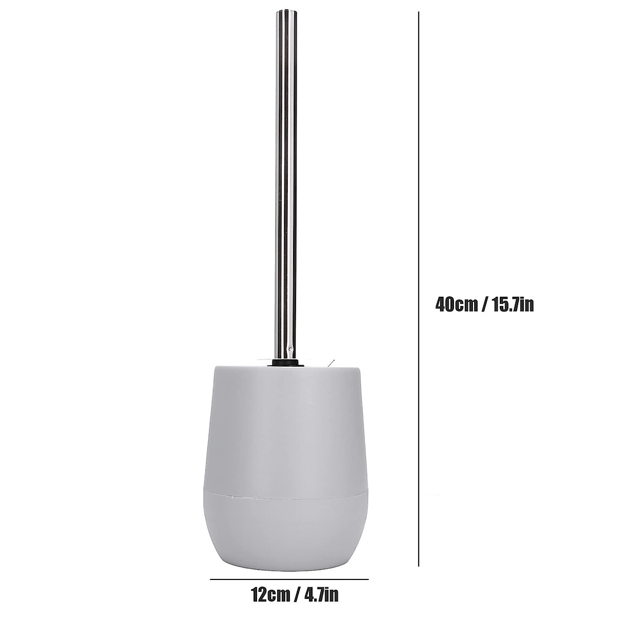 Toilet Brush, 2 PCS Toilet Bowl Brush and Holder, Bathroom Accessories Toilet Bowl Cleaners Toilet Cleaner Brush Cleaning Supplies (Gray)