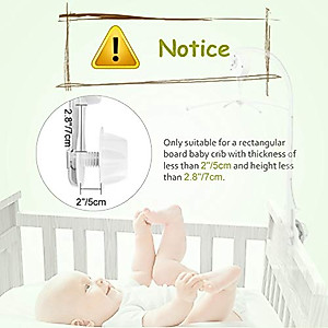 AGPtek Baby Crib Mobile Bed Bell Holder Music Box Holder Arm Bracket Baby Bed Stent Set (Nut Screw) ¨C 2 Sizes for Optional (34.6")