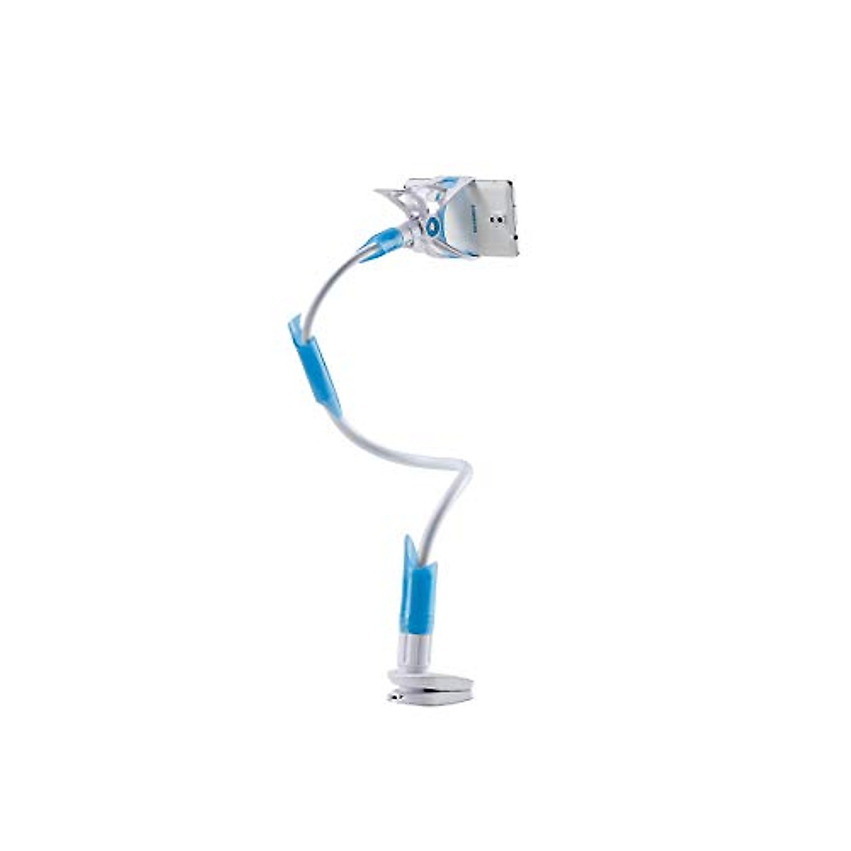 PowerTRC Cell Phone Clip Holder, Gooseneck Clamp Universal Lazy Mount Flexible Long Arm Bracket for 3.5-6.3" Phones Mobile Stand for Bed, Office, Kitchen with Maneuverable Arm