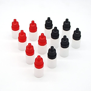 Snadulor 5ml Dropper Bottles 60 PCS Plastic Squeezable Eye Liquid Dropper Container(Random Color)