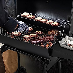 Royal Gourmet CC1830 30 Barrel Charcoal Grill with Side Table, 627 Square Inches, Outdoor Backyard, Patio and Parties, Black