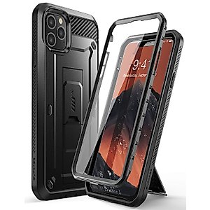 SUPCASE for iPhone 11 Pro Max Case with Screen Protector (Unicorn Beetle Pro), [Built-in Stand & Belt Clip] Heavy Duty Full-Body Shockproof Protective Phone Case for iPhone 11 Pro Max 6.5", Black