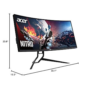Acer Nitro XR343CK Pbmiipphuzx 34" UltraWide QHD 3440x1440 1900R Curved Gaming Monitor | AMD FreeSync Premium | 180Hz | DisplayHDR400 | DCI-P3 98% | 1 x USB 3.1 Type-C, 2 x Display Port & 2 x HDMI 2.0