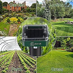 Ultrasonic Mole Repellent, 8 Pack Outdoor Gopher Repellent Solar Powered for Snake, Vole, Groundhog, Waterproof Animal Deterrent Device for Garden and Yard