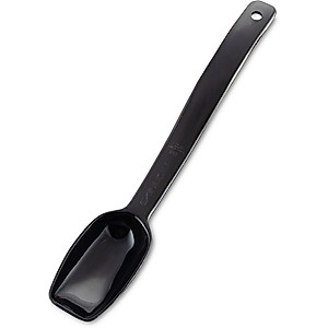 CFS Plastic Solid Spoon, 9 Inches, Black, (Pack of 12)