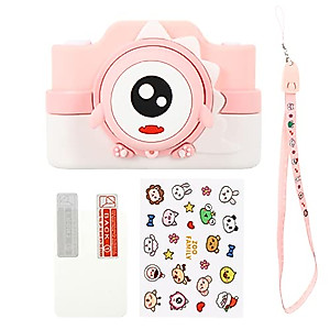 Lurrose Cartoon Digital Camera High Definition: Cartoon Kids Camera, Pink Rechargeable WiFi Video Recorder, 32g Mini Kid Camera Toys for New Year Birthday Festival Souvenir