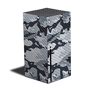 MightySkins Carbon Fiber Skin Compatible with Xbox Series X - Gray Camouflage | Protective, Durable Textured Carbon Fiber Finish | Easy to Apply | Made in The USA