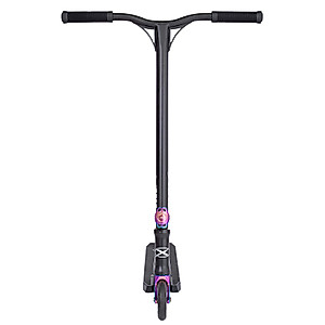 Xspec Pro Stunt Kick Scooter, Unique Oil Slick Anodized Design Trick Scooter, Matte Black Frame, Purple Rainbow Neo Chrome