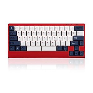 Leopold FC650MDS White Blue Star PD 65% Double Shot PBT Mechanical Keyboard Cherry MX Silent Red