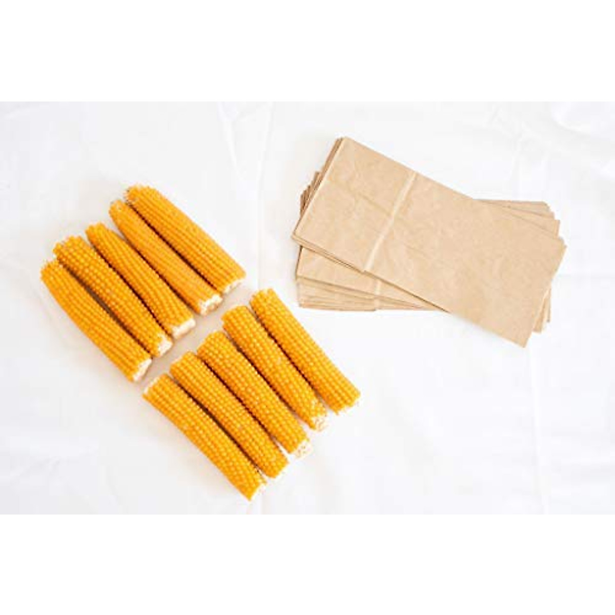 Microwave Popcorn on the Cob (10 Count), Poppin' Cobs Popcorn, 10 Individually Wrapped Popcorn Cobs w/bags, Gluten Free and Non- GMO