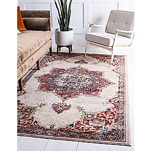 Unique Loom Utopia Collection Traditional Classic Vintage Inspired Area Rug with Warm Hues, 2' 2" x 3' 1" Rectangle, Cream/Blue