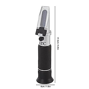 Brix Refractometer with ATC,0‑28% Salinity Optical Refractometer Portable Handheld Refractometer with Box Screwdriver Lens Cloth for Seawater Aquarium