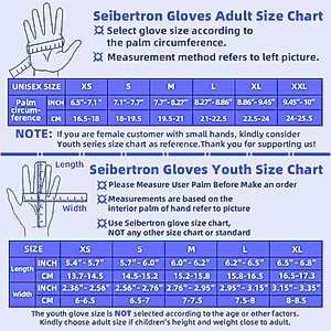 Seibertron S.P.S.G-1 Touchscreen Full Finger Women/Men/Kid Gloves with Breathable Non Slip UPF100+ Sun/UV Protection Sunblock for Driving Cycling Outdoor Gloves Adult Grey XL