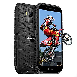Ulefone 4G Rugged Phones, Armor X7 Pro Android 12 Dual SIM, Rugged Smartphone Unlocked, IP68/69K Waterproof Smartphone, 13MP + 5MP Camera, 4GB + 32GB, NFC, OTG, Face Unlock, Finger Reader - Black