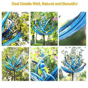 LimeHill Wind Spinner for Yard and Garden - Large Metal Kinetic Wind Sculptures, Yard Art Outdoor Decor (27 x 91 inches)