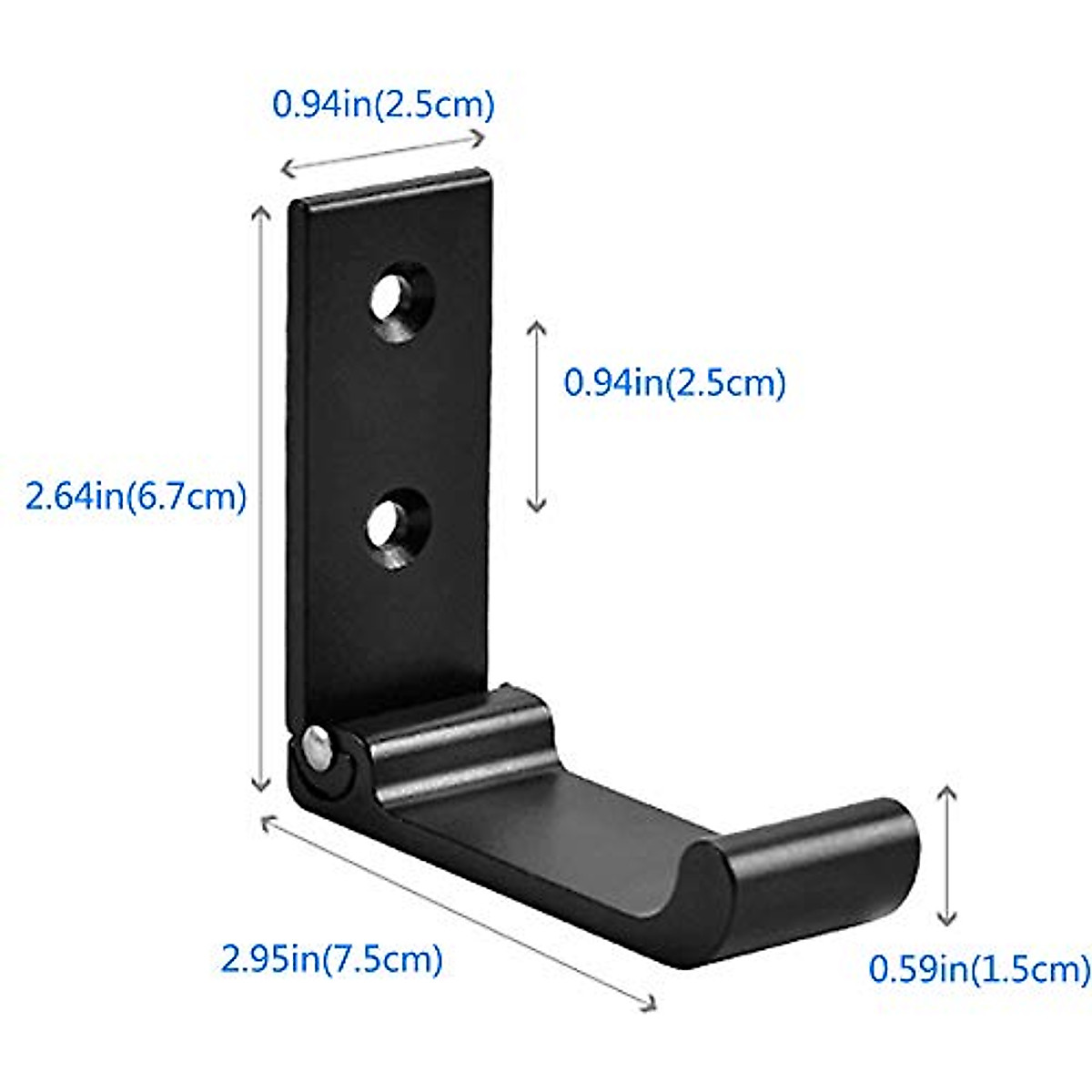 5-Pack Folding Aluminum Alloy Wall Mounted Coat Clothes Hook Single Foldable Wall Hanger for Bathroom Kitchen Bedroom