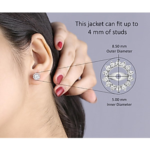 Dazzlingrock Collection 0.30 ctw Round White Diamond Circular Shaped Removable Earring Jackets for Women in 10K White Gold