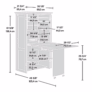 Sauder Miscellaneous Storage Craft & Sewing Armoire, L: 35.12" x W: 21.81" x H: 61.58", Dakota Oak