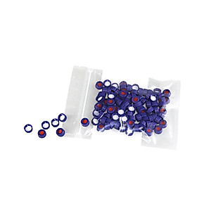 ALWSCI 9mm Screw Top Vials with 0.3 mL Fused Inserts, Polypropylene,ND9 9-425 Screw Thread Caps with Septa, White PTFE/Red Silicone Septa