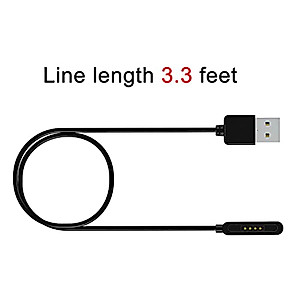 Fashioneey Charger Compatible for Asus Zenwatch 2, 3.3ft Portable USB Charging Cable Cord Replacement Charging Cradle Station Compatible Asus Zenwatch 2 Smartwatch & WI501Q/ WI502Q