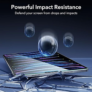 ESR 2 Pack Screen Protector for iPad Air 5th/4th Generation(2022/2020), iPad Pro 11 Inch (2022/2021/2020/2018) Screen Protector, Tempered Glass Film with Easy Application Tray, Anti-Scratch, HD