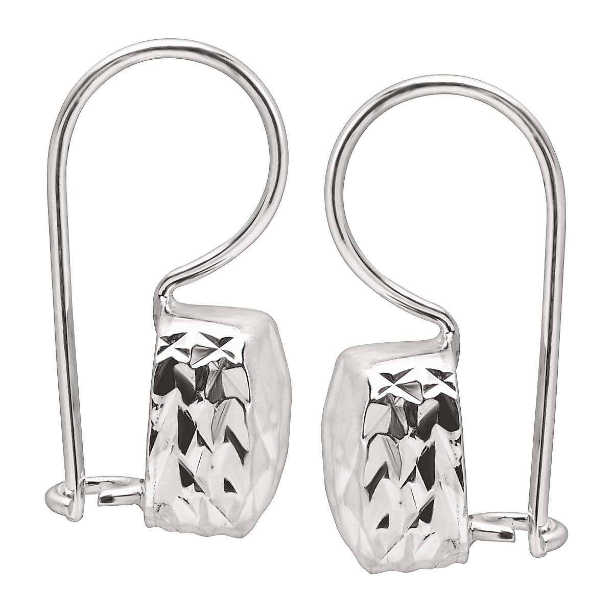 Silpada 'Rounded Cube' Drop Earrings in Textured Sterling Silver