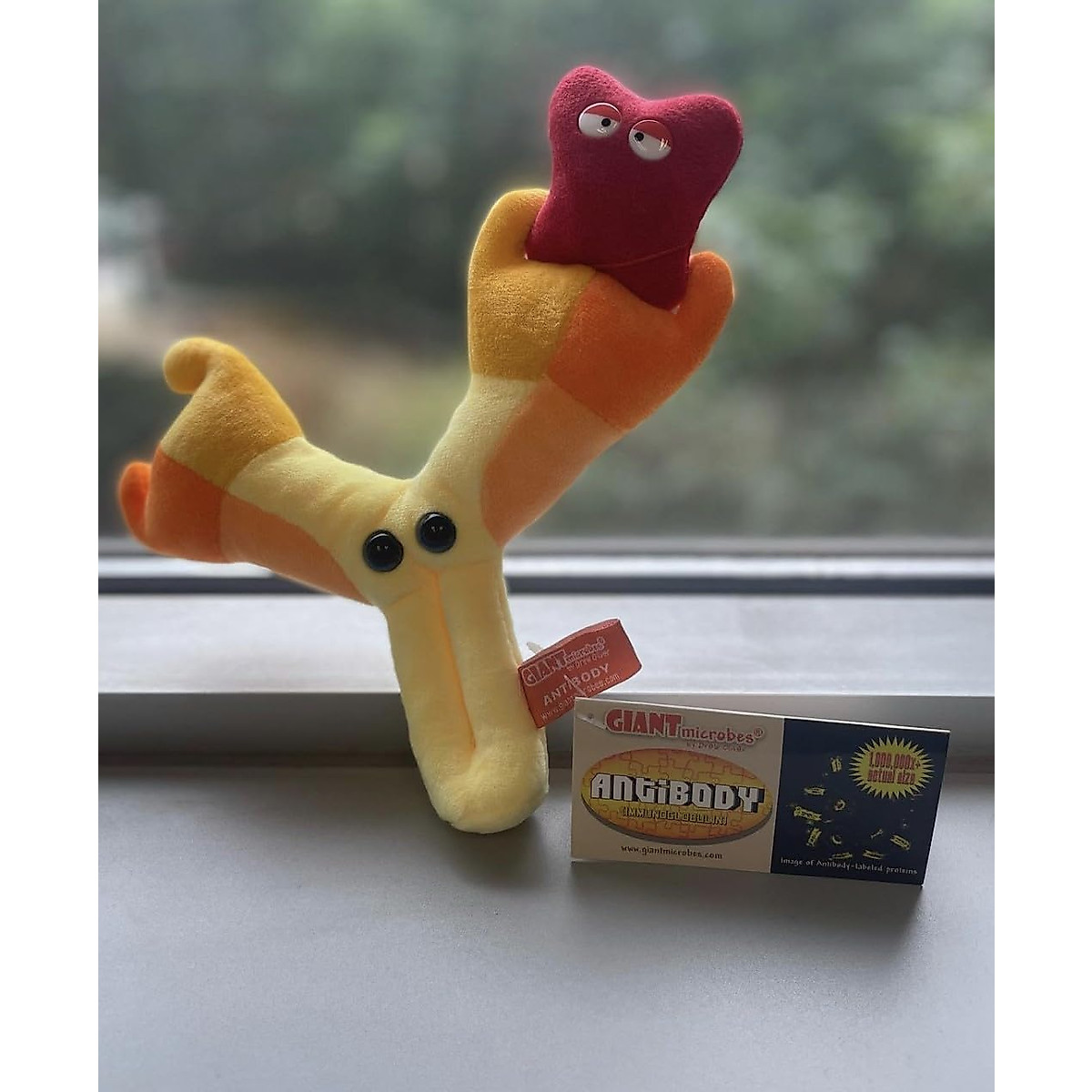 GIANTmicrobes Antibody Plush, Blood Cell Plush, Blood Bank Laboratory Gifts, Lab Tech Gifts, Hematology Gifts, Leukemia Gifts, Get Well Gifts