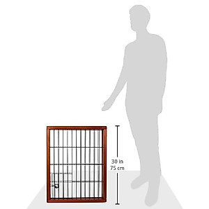 Carlson Pet Products Design Paw Extra Tall 62-Inch Super Wide 3 Panel Premium Wooden Pet Gate,Brown