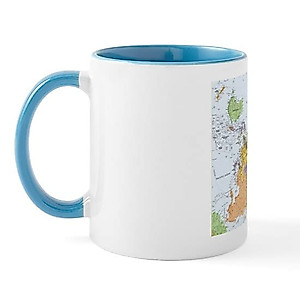 CafePress Map A World Turner Upsidedown Mugs Ceramic Coffee Mug, Tea Cup 11 oz
