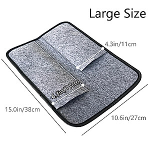 Linpr Collapsible Hair Straightening Irons Storage Bag, Portable Travel Heat-Resistant Mat for Curling Iron, Hair Straight Iron Organizer Pockets with Velcro, Lightweight Roller Mats pocket (Large)