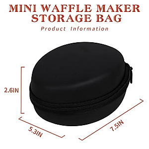 Storage Bag Compatible with DASH Mini Waffle Maker 4 Inch,Carrying Bag for Mini Waffle Maker Dust-proof Cover Organizer Bag for Dash Waffle Maker (Bag Only)