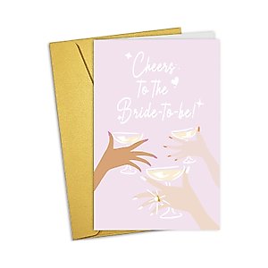 Nchigedy Sweet Bridal Shower Card, Funny Engagement Card for Her, Wedding Congratulations Card, Cheers To The Bride To Be