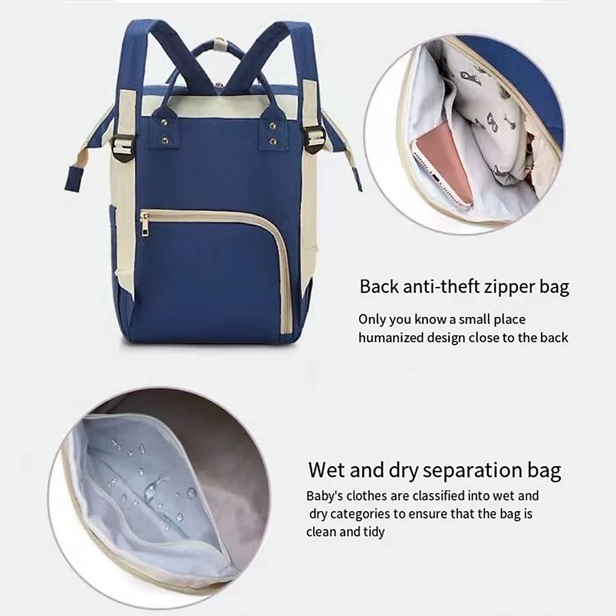 CHERSE Diaper Bag Backpack,Large Travel Diaper Changing Backpacks,Multifunction Portable Waterproof Baby Nappy Bags for Boys & Girls, Baby bag,Stroller Accessories