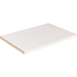 White Cabinet Shelves Melamine 1/2'' Thick, Custom, Cut to Size. (12'' Depth x 14' Inches Length)