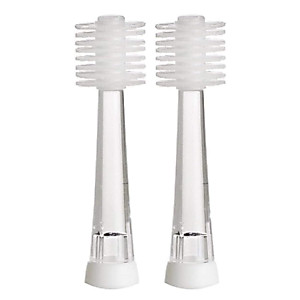Brilliant Lumi Travel Sonic Toothbrush Replacement Heads - Round Brush Head with Micro Bristles, 2 Heads