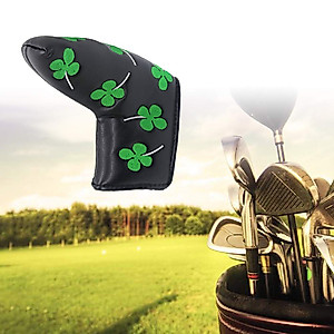 HISTAR Golf Putter Head Cover Headcover Shamrock Embroidered Blade Fit All Brands