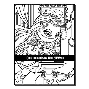 100 Chibi Girls: An Adult Coloring Book Collection with Cute Girls, Fantasy, Horror, Christmas, and More!