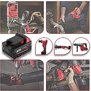 【2-Pack 18V 6.0Ah】Lithium Replacement Battery Compatible with Milwaukee 18V Battery for M18 Battery 48-11-1820 48-11-1850 48-11-1815 48-11-1852 48-11-1822 48-11-1828 48-11-10 48-11-1811 48-11-1840