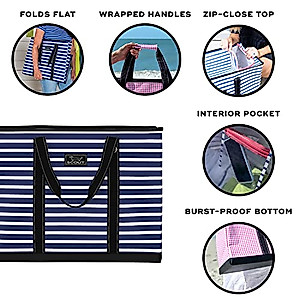 SCOUT 4 Boys Extra Large Beach Bag for Women - Waterproof Beach Tote with Zipper Closure and Handles - Utility Tote Bags