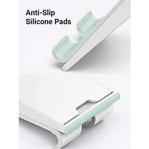UGREEN Tablet Stand Holder for Desk Adjustable Stand Foldable Desktop Holder Charging Dock Protable Compatible for Phones, iPad, iPad Pro 12.9, 11, 10.5, 9.7 Air Mini 5 4 3 2 White
