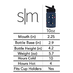 Simple Modern Kids Summit Sippy Cup Thermos 10oz - Stainless Steel Toddler Water Bottle Vacuum Insulated Girls and Boys Hydro Travel Cup Flask -Shark Bite Purple