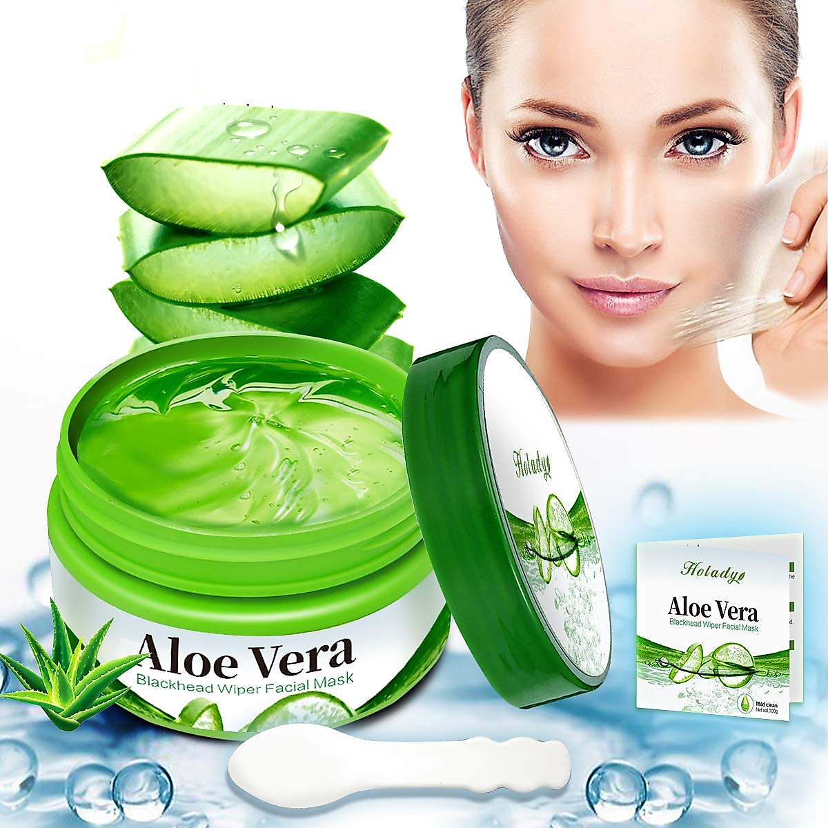Holady Aloe Vera Peel Off Blackhead Remover Mask-Facial Mask-Peel off Face Masks-Aloe Vera Extract Facial Mask- Oil Control - Facial Moisturizing - Soothing & Moisture Skin…