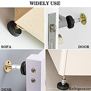 4Pcs Bed Frame Anti-Shake Tool, Threaded Adjustable Headboard Stoppers, Prevent loosening Fixer Bed Frame, Bedside Telescopic Support Headboard Stabilizer for Room Wall,Beds Cabinets,Table 28mm-106mm